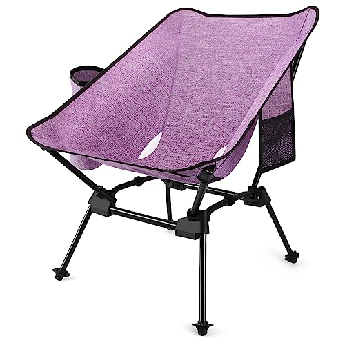 LLCJYYCY Camping Chairs 2023 Upgrade Portable Ultralight Outdoor Folding Chair Compact Backpack Chairs for Outside Beach Lawn Hiking Travel 400 lbs - 1pc Purple