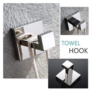 Towel BAR Rack Stainless Steel Bathroom Hardware Sets,Robe Hook,Towel Bar Rail,Toilet Paper Holder,Bathroom Accessories Sets/4Pcs Set/a (Color : Towel Rack Long Rod, Size : Christmas Reindeer -Style