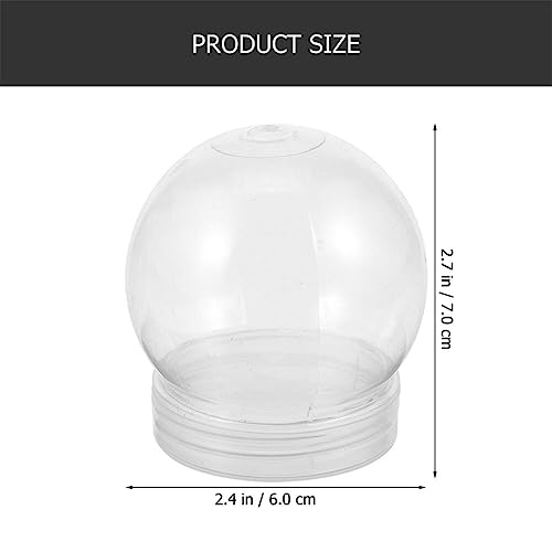 NOLITOY DIY Snow Globe 15pcs Clear Plastic Water Globe with Screw Off Cap Empty Fillable Globe Water Globe Jar Christmas Candy Jar for DIY Crafts Home Decoration Gifts