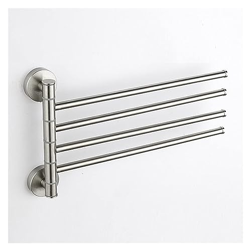 Towel BAR Rack Household Bathroom Activity Towel Bar,Stainless Steel Rotating Towel Rack,Bathroom Washing Rack Folding Three Rod Towel Storage Holder Bathroom Hardware/Blue (Color : Painted Butterfly