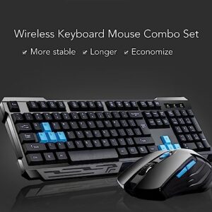 Rosvola Gaming Keyboard and Mouse Set Wireless Keyboard Mouse with Fast Decoding Speed and USB Gaming Receiver