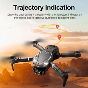 Drone with Dual 4k Wide Angle HD Wifi Camera Remote Control Toys Gifts for Boys Girls with Altitude Hold Headless Mode, Add Music Zoom Function, 3-Level Flight Speed (Black)