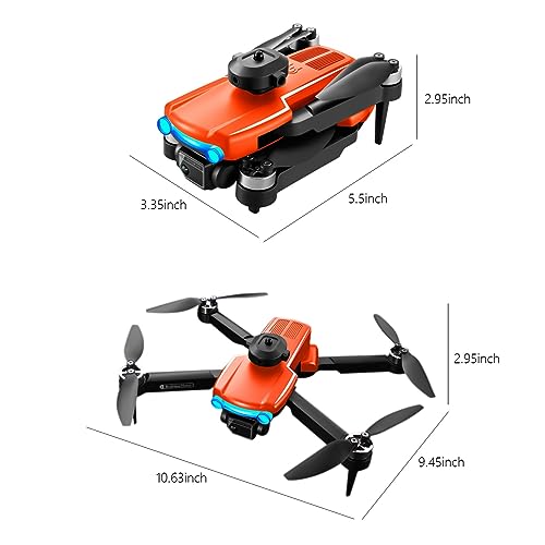 Brushless Motor Drone With 1080P Camera 2.4G WIFI FPV RC Quadcopter With Headless Mode, Follow Me, Altitude Hold, Obstacle Avoidance Toys Gifts For Kids Adults