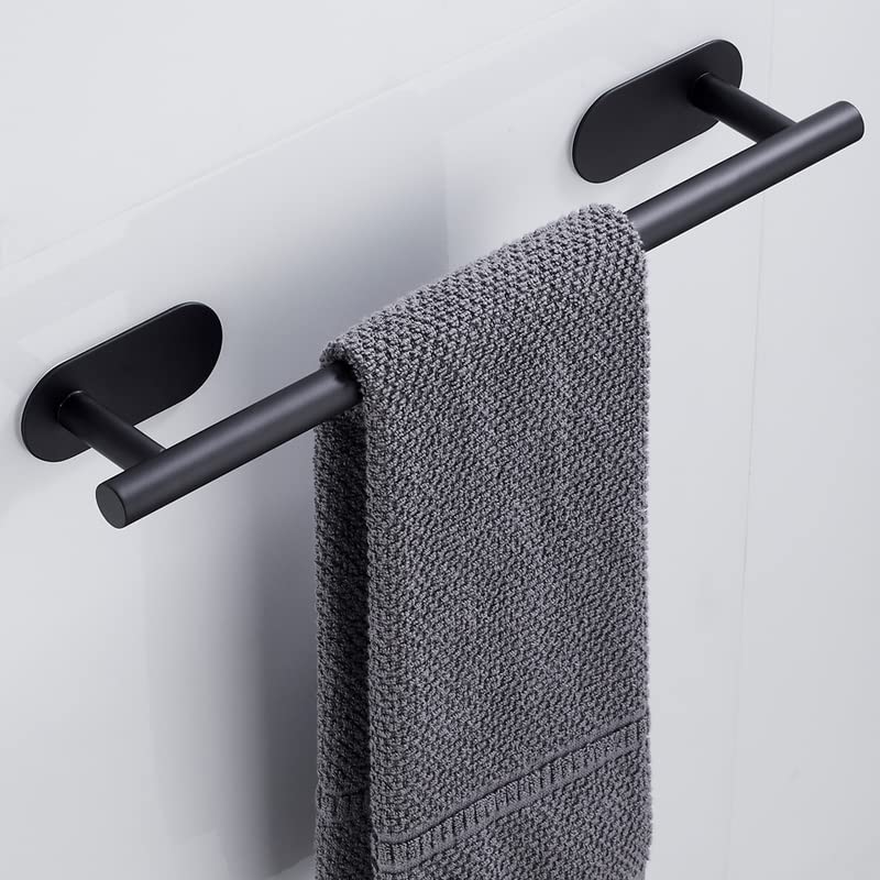 Towel Rack Wall-Mounted Stainless Steel Bathroom Towel Shelf Holder Hanger Self Hanging Rail Bathroom Supplies Rod Organiser Rack Shelf