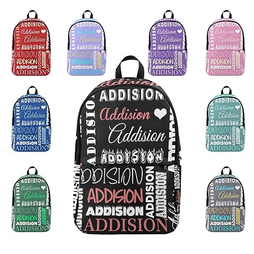 Deargifts Custom Name Backpack for Girls Boys Kids Personalized School Backpack Bookbag Travel Bag