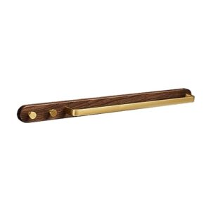 lianxue bathroom towel holder wood towel bar with metal rod wall mounted towel rack multifunctional bathroom accessory no punch wood + metal