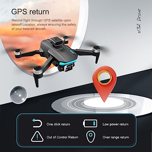 GoolRC GPS 5GWIFI Remote Control Drone with Camera 720P Dual Camera Obstacle Avoidance Brushless Motor Optical Flow Localization Remote Control Quadcopter for Kids Adults with Storage Bag