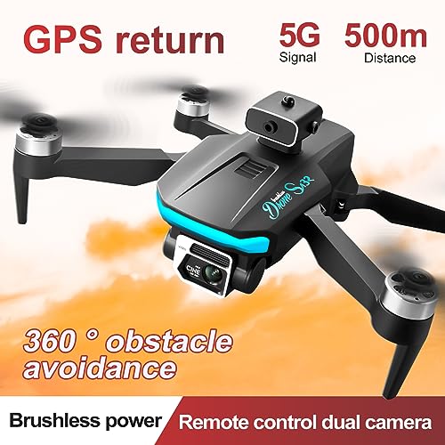 GoolRC GPS 5GWIFI Remote Control Drone with Camera 720P Dual Camera Obstacle Avoidance Brushless Motor Optical Flow Localization Remote Control Quadcopter for Kids Adults with Storage Bag