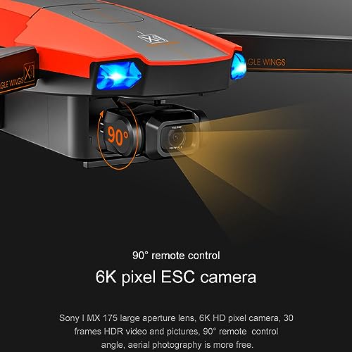 RKSTD Foldable FPV RC Drone With 6K WiFi Camera, Suitable For Adults, Beginners And Children; With GPS Positioning, 5G Image Transmission, With Obstacle Avoidance Device