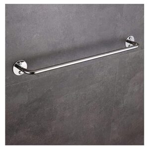 TOWEL BAR RACK Towel Rack Easy to Install Mirrored Bright Single Rod Simple Wall-Mounted Towel Rack-Length 60Cm Towel Storage Bath Towel Rail Single Towel Bar for Bathroom Chrome Hanging/Length 60Cm (