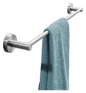 towel bar rack towel rack wall mounted single towel storage rack towel bar,copper round towel rod for bathroom or kitchen,polished chrome finish towel storage shelf bathroom hardware/50cm (size : 20c