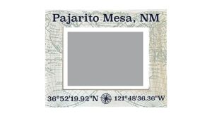 r and r imports pajarito mesa new mexico souvenir wooden photo frame compass coordinates design matted to 4 x 6