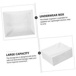 BESTOYARD underwear storage box vanity drawer padded socks plastic storage containers for clothes plastic to go containers Compartment Storage plastic storage organizer bra organizer tie