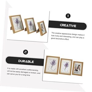 Abaodam Photo Collage Frame 3Pcs Photo Frame Specimen wooden frames glass picture frame vintage picture frames Rustic Picture Frame retro desk Photo Frame MDF Wood Photo Frame