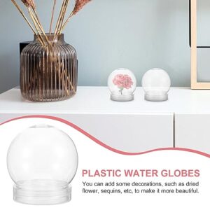 Plastic Snow Globe 30pcs Clear Snow Globes Plastic Water Globe DIY Crafts Water Globe Jar for Home Decor Snow Globe Kit