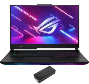 asus rog strix scar-17 g733 gaming & entertainment laptop (amd ryzen 9 7945hx 16-core, 64gb ddr5 4800mhz ram, 8tb pcie ssd, geforce rtx 4080, 17.3" 240hz win 11 pro) with dv4k dock