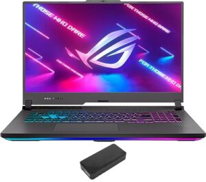 asus rog strix g17 gs713 gaming & entertainment laptop (amd ryzen 9 7945hx 16-core, 64gb ddr5 4800mhz ram, 2x8tb pcie ssd raid 0 (16tb), geforce rtx 4060, 17.3" 240hz win 11 pro) with dv4k dock