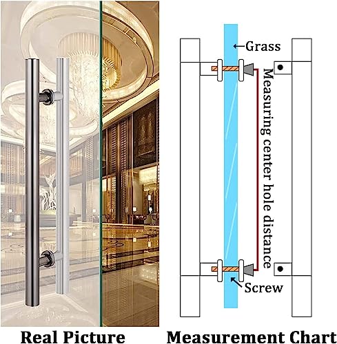 EXOGUN Barn Door Pull Handle, Door Handle Modern Double Sided H Shape Swing, Exterior Interior Barn for Glass, Wooden Gate, Shower Pulls Office (Size : 130cm/4.3ft)