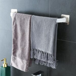 SPICLY Towel Rack Wall Mounted Towel Rack Bathroom Accessories Self-Adhesive Rack Holder Toilet Roll Paper Hanging Hanger Waterproof Single Rod