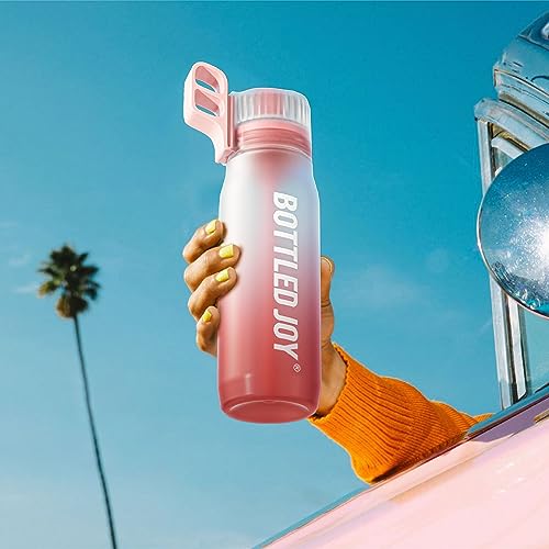 JIMACRO Sports Air Water Bottle Flavor up BOTTLED JOY Drinking Bottles with Flavor Pods, 22 Oz/650ML Scent Water Cup BPA Free 0 Sugar Water Bottle With Straw, Suitable for Gym and Outdoor