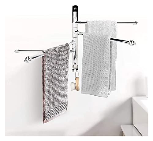 TOWEL BAR RACK Towel Rack Towel Holder Rails 32.5cm/12.8inch Multi-Layer Towel Rails, 180 ° Rotatable Towel Bar, SUS304 Stainless Steel Bathroom Towel Rail, Wall Mounted Towel Rack, Bathroom Kitchen S