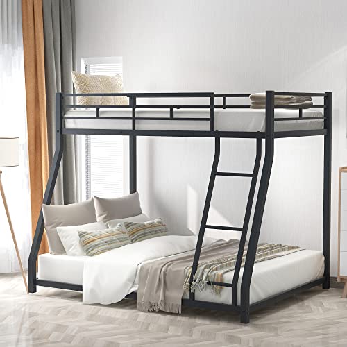 DEYOBED Twin Over Full Metal Bunk Bed - Versatile and Durable Bedding Choice for Growing Kids, Teens, and Adults