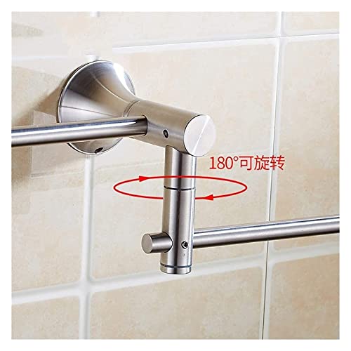 Towel BAR Rack Towel Rail Towel Bar Holder Bathroom Rotating Towel Bar 304 Stainless Steel Brushed Single Pole Double Pole Towel Rack Kitchen Hanging Rod