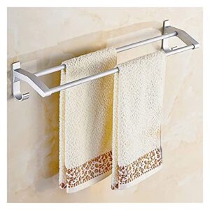 towel bar rack towel bar rail wall bath towel holder stainless steel towel rack,towel rack bathroom towel rack space aluminum bathroom wall mount single rod towel bar toilet rack (size : 60cm)