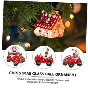 VOSAREA 1 PC Christmas Crystal Ball car Decoration Christmas Ornaments Christmas Decorations Christmas Snow Globe Decor Snow Globe Light up Xmas Water Lantern Christmas Adornment Shine