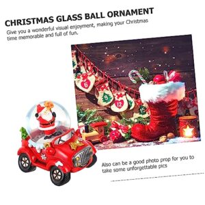 VOSAREA 1 PC Christmas Crystal Ball car Decoration Christmas Ornaments Christmas Decorations Christmas Snow Globe Decor Snow Globe Light up Xmas Water Lantern Christmas Adornment Shine