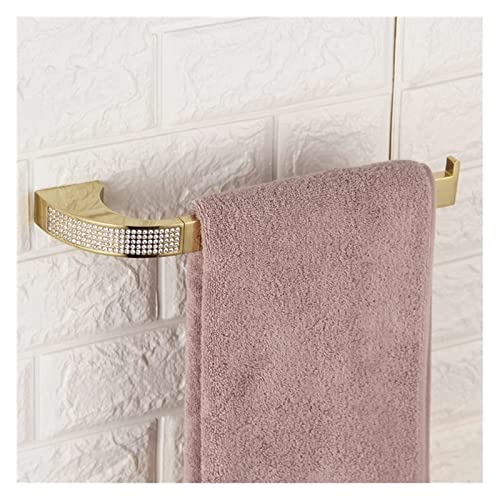 Towel BAR Rack Towel Rail for Bathroom,Copper Crystal Toilet Towel Rail Rack,Towel Holder Bathroom Hand Towel Holder Hanger Wall Hanging Kitchen Towel Bar Storage Shelf