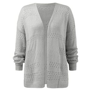 Women Casual Long Sleeve Knitted, Today 2023,Stuff Under 5 Dollars,Under 10.00 Dollar Items for Women,Prime Deals,View Orders,Deals of The Day Clearance Prime Womens Grey