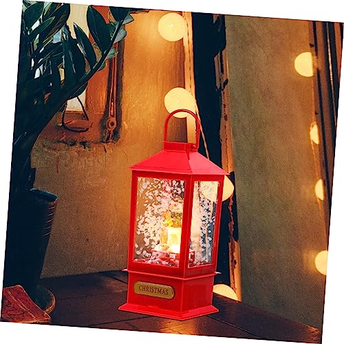 DOITOOL 1pc Christmas Light up Ornament Music Stuff Fireplace Decor Christmas Decor Christmas LED Music Light Snow Globe Lantern Christmas Musical Snow Globe Christmas Music Box Adornments