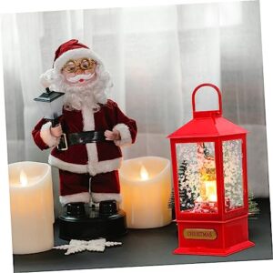 DOITOOL 1pc Christmas Light up Ornament Music Stuff Fireplace Decor Christmas Decor Christmas LED Music Light Snow Globe Lantern Christmas Musical Snow Globe Christmas Music Box Adornments