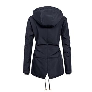 luwita Chamarras Para Mujer Women's Mid-Length Parka Winter Outerwear Jacket Horn Button Fleece Thicken Coat Warm Jacket Zip Up Long Hoodie Chunky Sweater