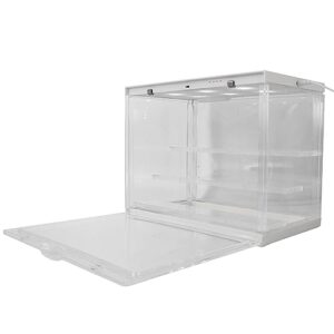 CASEMATIX LED Miniature Display Case with Three Tiered Acrylic Miniature Storage Figure Case Rows, Includes 20 Residue Free Grip Pads Compatible with Standard Miniatures and Large Warhammer 40k, DND