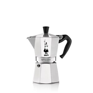 bialetti - moka express: iconic stovetop espresso maker, makes real italian coffee, moka pot 9 cups (14 oz - 420 ml), aluminium, silver