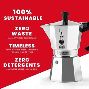 Bialetti - Moka Express: Iconic Stovetop Espresso Maker, Makes Real Italian Coffee, Moka Pot 9 Cups (14 Oz - 420 Ml), Aluminium, Silver