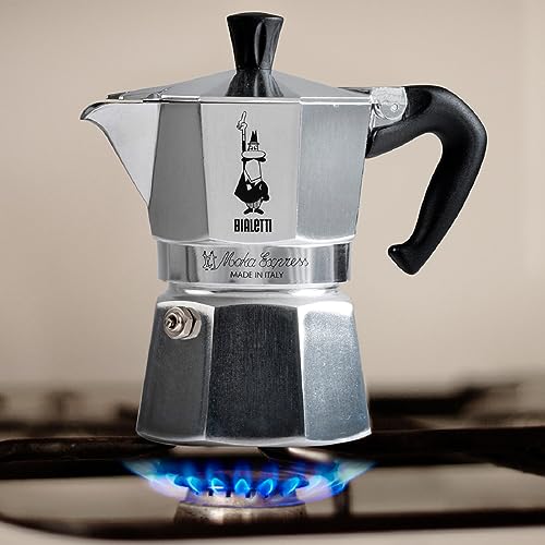 Bialetti - Moka Express: Iconic Stovetop Espresso Maker, Makes Real Italian Coffee, Moka Pot 9 Cups (14 Oz - 420 Ml), Aluminium, Silver