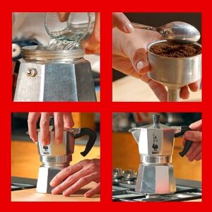 Bialetti - Moka Express: Iconic Stovetop Espresso Maker, Makes Real Italian Coffee, Moka Pot 9 Cups (14 Oz - 420 Ml), Aluminium, Silver