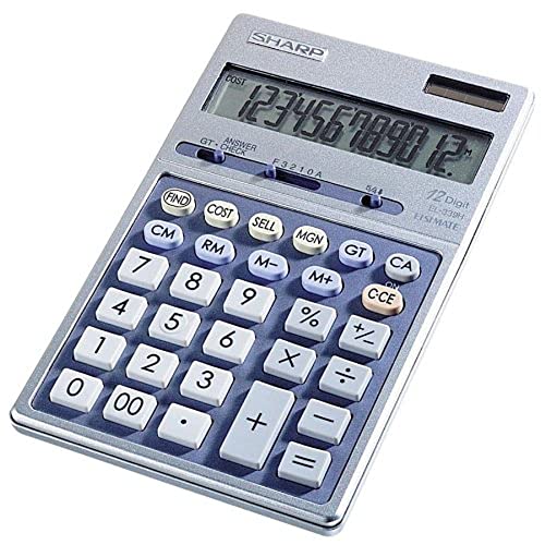 Sharp EL339HB Semi-Desk Executive Metal Top 12-Digit Calculator