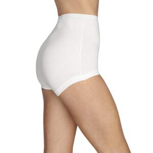 Vanity Fair Women's Lollipop Plus Size Brief Panties 15861, Covered Leg Opening-White (3 Pack), 7