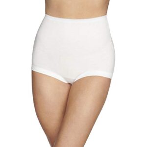 Vanity Fair Women's Lollipop Plus Size Brief Panties 15861, Covered Leg Opening-White (3 Pack), 7