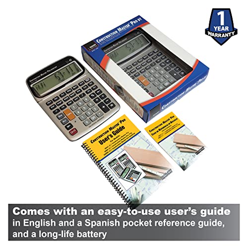 Calculated Industries 44080 Construction Master Pro-Desktop Advanced Construction Math Feet-Inch-Fraction Calculator with Trig Tool for Architects, Estimators, Contractors, Builders and Remodelers