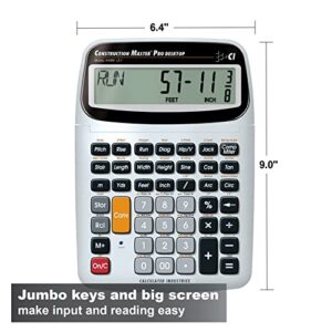 Calculated Industries 44080 Construction Master Pro-Desktop Advanced Construction Math Feet-Inch-Fraction Calculator with Trig Tool for Architects, Estimators, Contractors, Builders and Remodelers