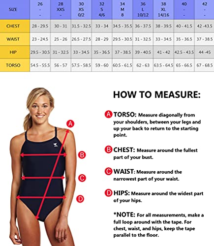 TYR Women's Durafast One Maxfit Swimsuit, Black, 34