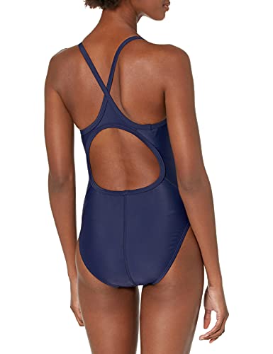 TYR Women's TYReco Solid Diamondback Swimsuit, Navy, 30