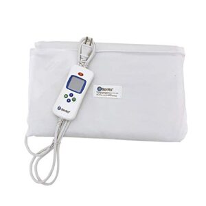 bodymed digital moist heating pad with auto shut off heating pad for neck and shoulders, back pain and muscle pain relief 14 x 27 inch, white