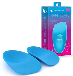 heel that pain plantar fasciitis insoles | heel seats foot orthotic inserts, heel cups for heel pain and heel spurs | patented, clinically proven, 100% guaranteed | blue, medium (w 6.5-10, m 5-8)