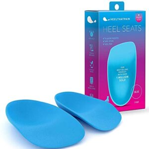 Heel That Pain Plantar Fasciitis Insoles | Heel Seats Foot Orthotic Inserts, Heel Cups for Heel Pain and Heel Spurs | Patented, Clinically Proven, 100% Guaranteed | Blue, Medium (W 6.5-10, M 5-8)